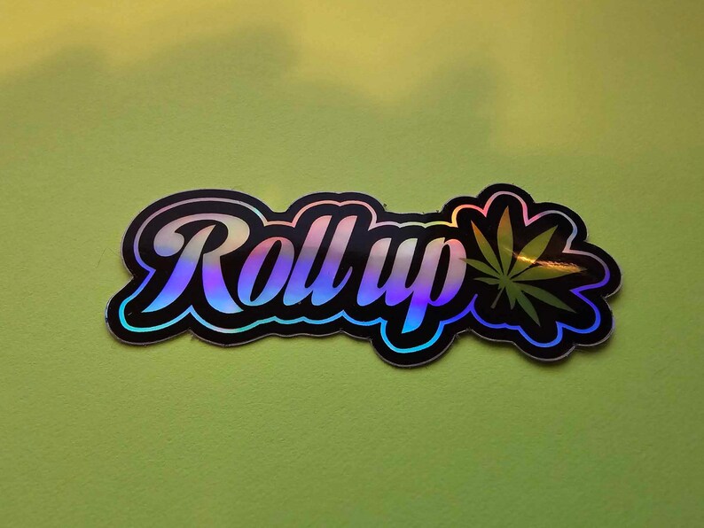 Holographic Roll up Sticker/ Slap for Laptop Water Bottle - Etsy