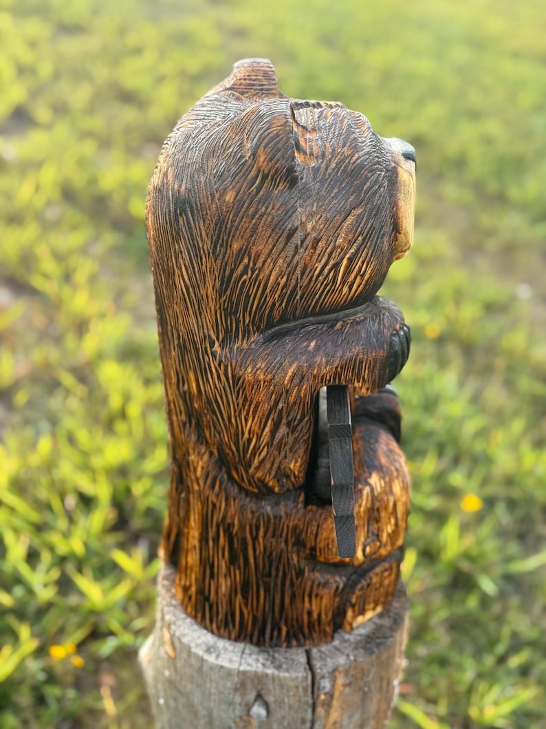 Chainsaw Carved Bear 'welcome' Bear - Etsy