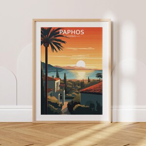 Paphos Travel Poster Paphos Travel Print Cyprus Travel Poster Cyprus ...