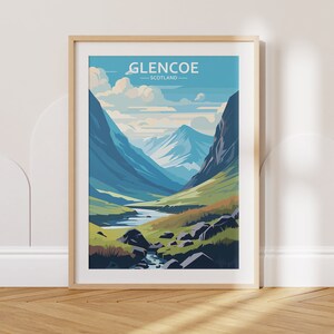 Glencoe Travel Poster Glencoe Travel Print Scotland Travel Poster ...