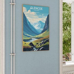 Glencoe Travel Poster Glencoe Travel Print Scotland Travel Poster ...
