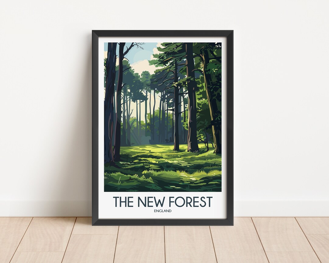The New Forest Travel Poster the New Forest Travel Print England Travel ...