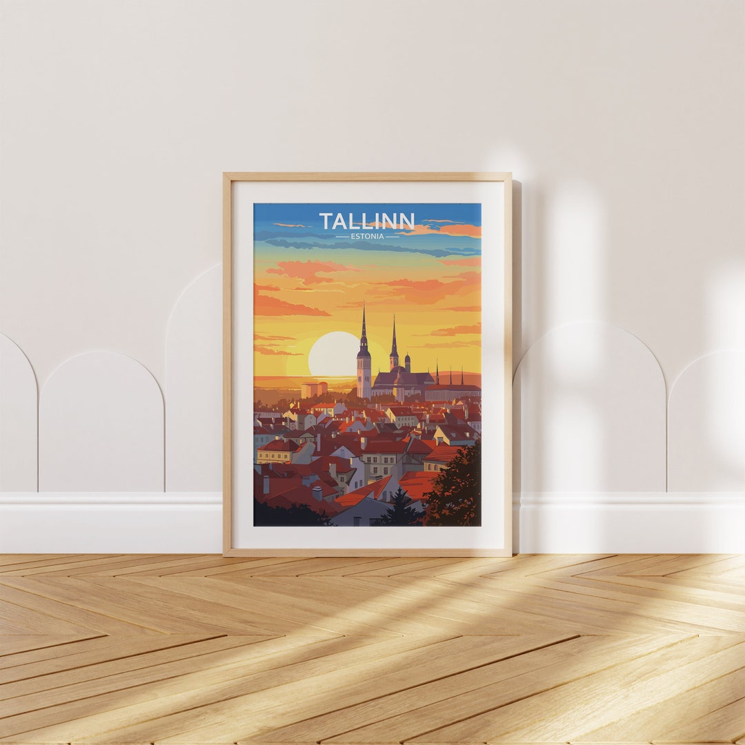 Tallinn Travel Poster Tallinn Travel Print Estonia Travel Poster ...