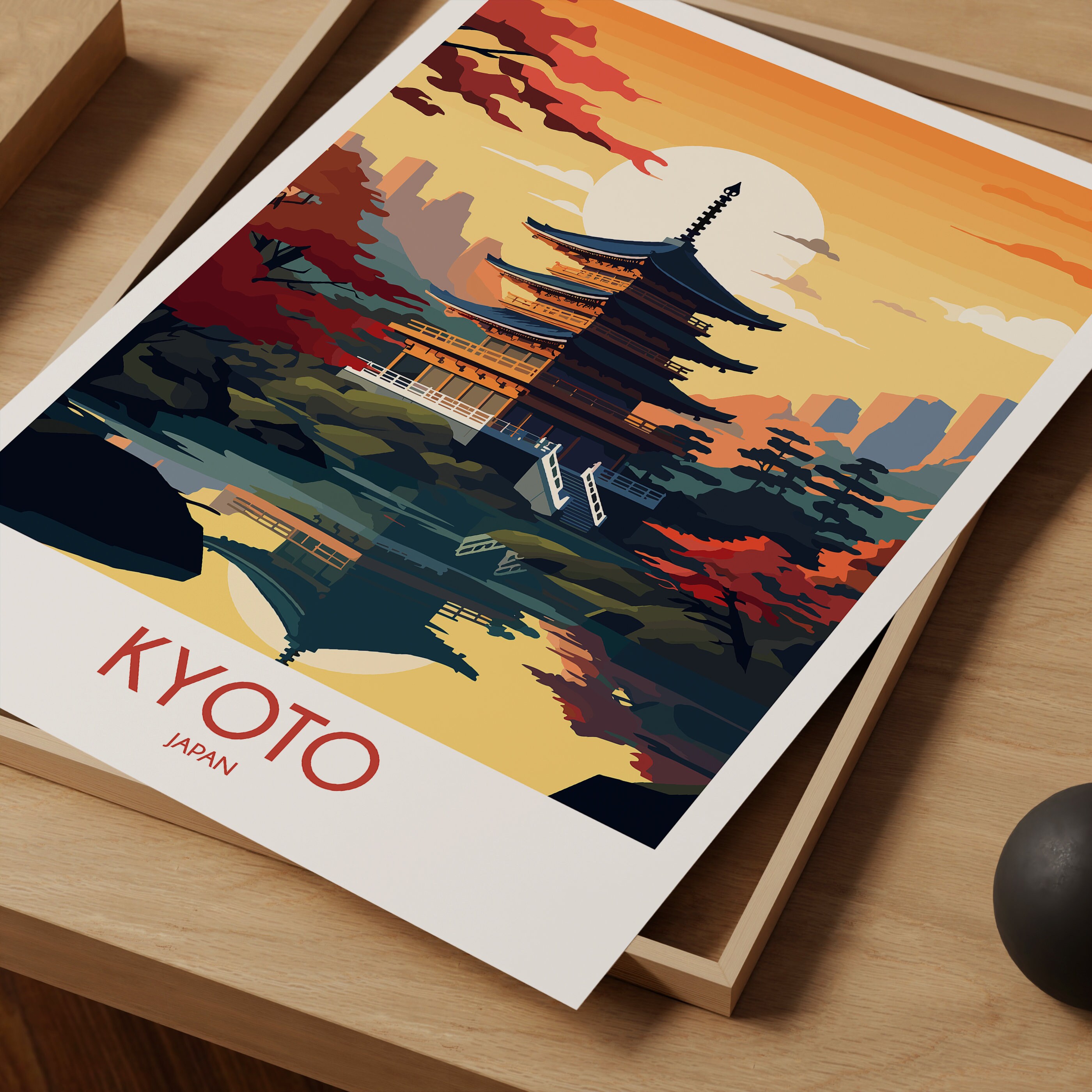 Kyoto Travel Poster Kyoto Travel Print Japan Travel Poster Japan Travel Print Wall Art Art Decor ...