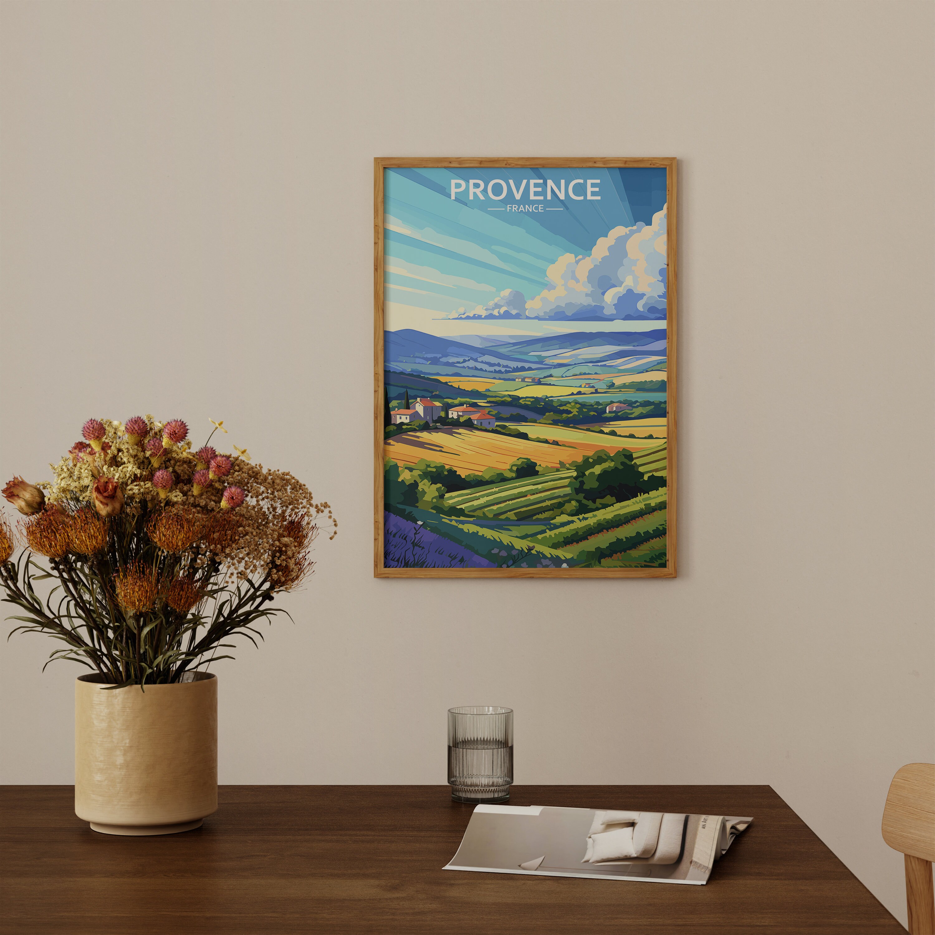 Provence Travel Poster Provence Travel Print France Travel Poster ...