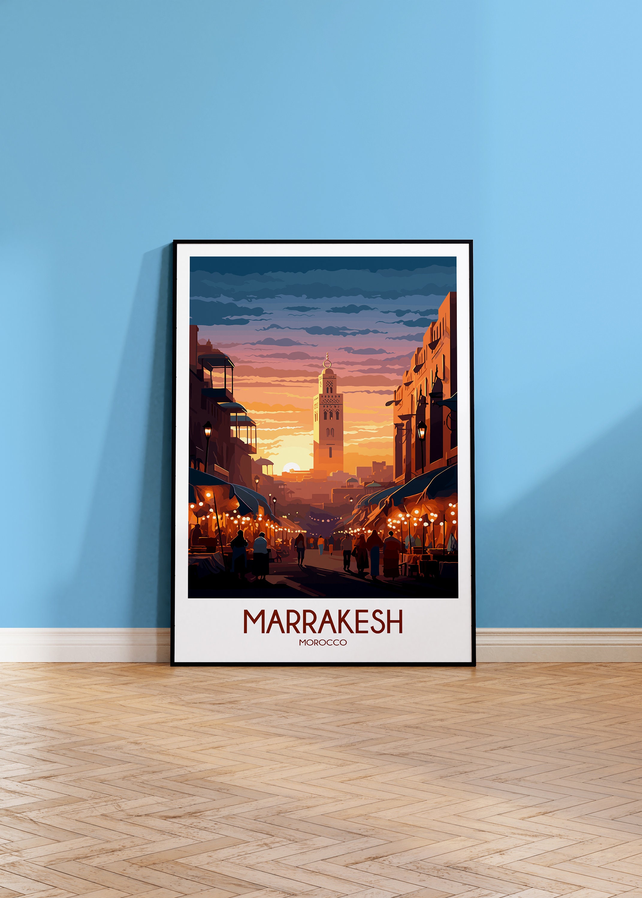 Digital Download Marrakesh Travel Poster Marrakesh Travel Print Wall ...