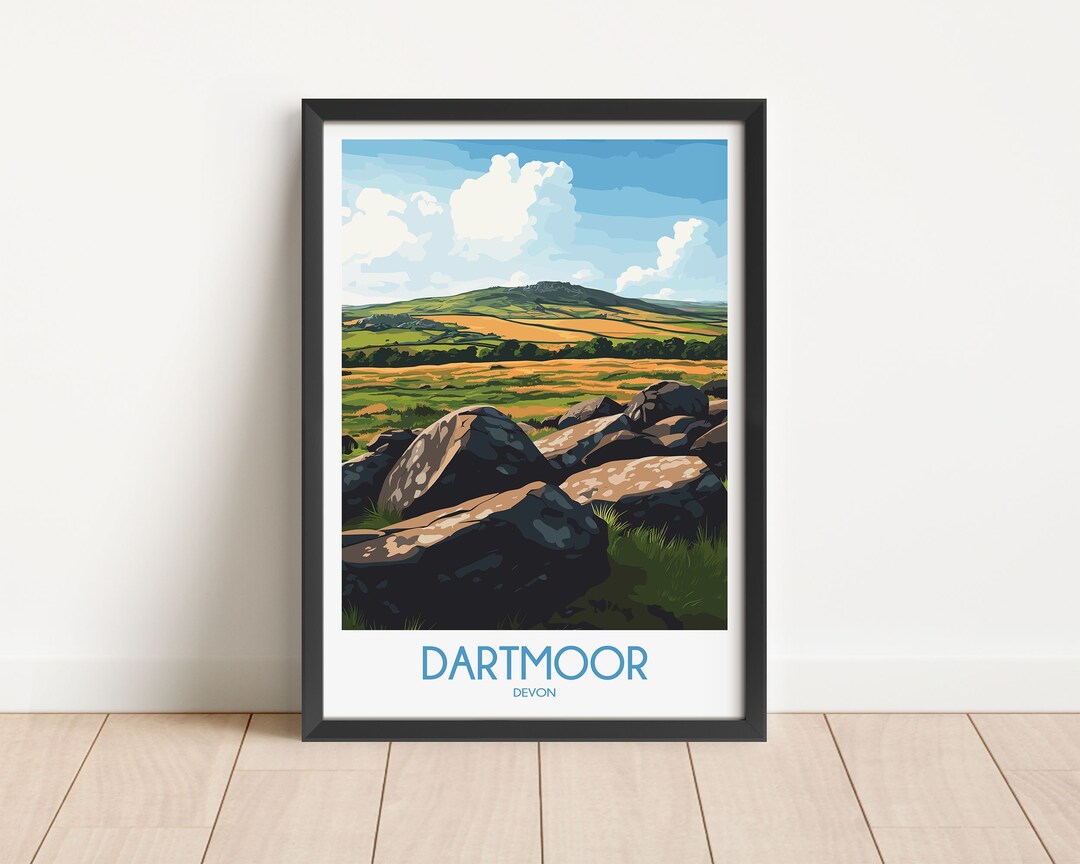 Dartmoor Travel Poster, Devon Art Print - Etsy