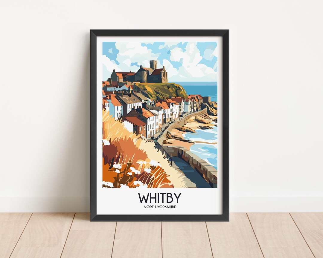 Whitby Travel Poster Whitby Travel Print North Yorkshire Travel Poster ...