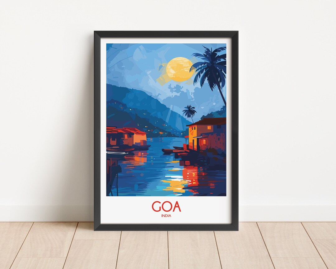 Goa Travel Poster Goa Travel Print India Travel Poster India Travel ...