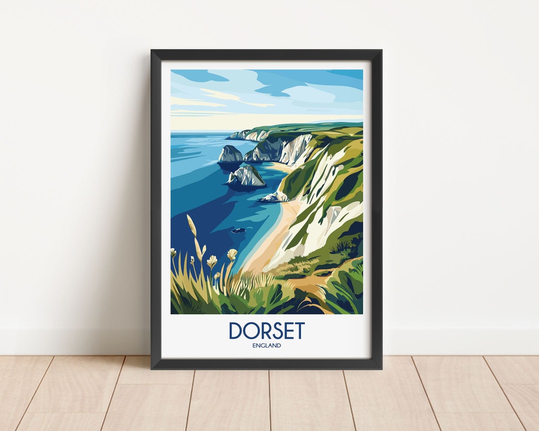 Dorset Travel Poster Dorset Travel Print England Travel Poster England ...