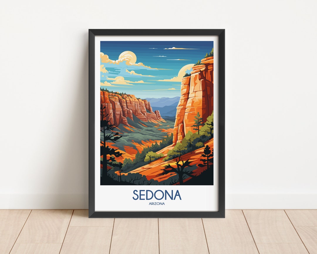 Sedona Travel Poster Sedona Travel Print Arizona Travel Poster Arizona ...