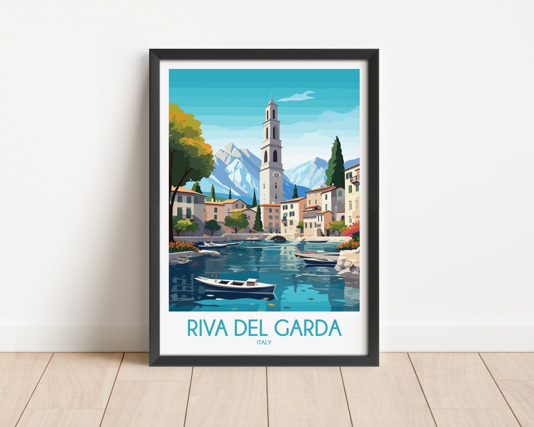 Riva Del Garda Travel Poster Riva Del Garda Travel Print Italy Travel ...