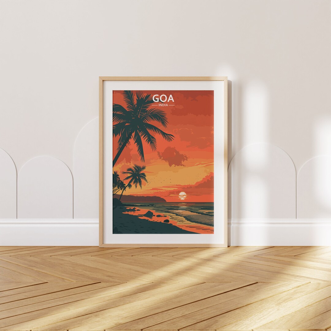 Goa Travel Poster Goa Travel Print India Travel Poster India Travel ...