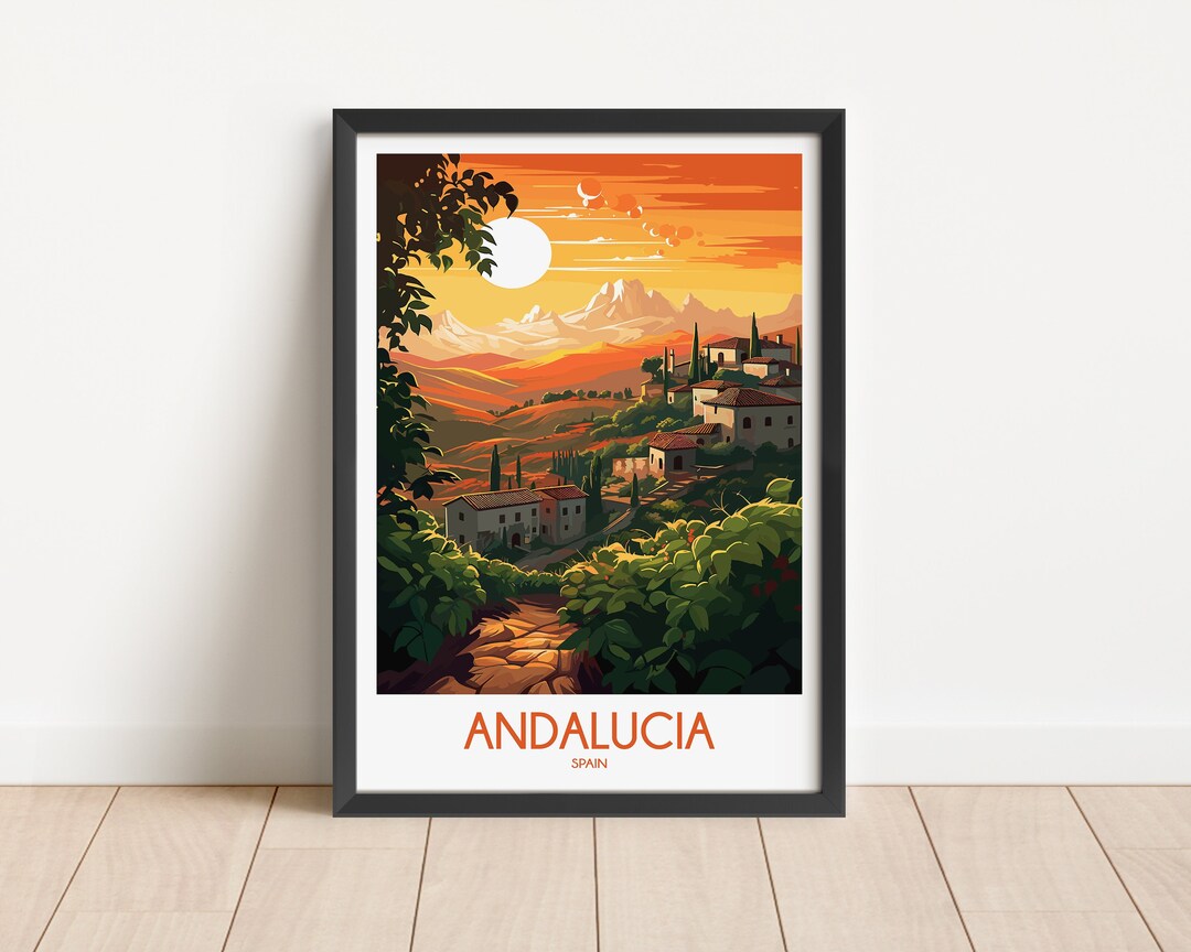 Andalucia Travel Poster Andalucia Travel Print Spain Travel Poster ...