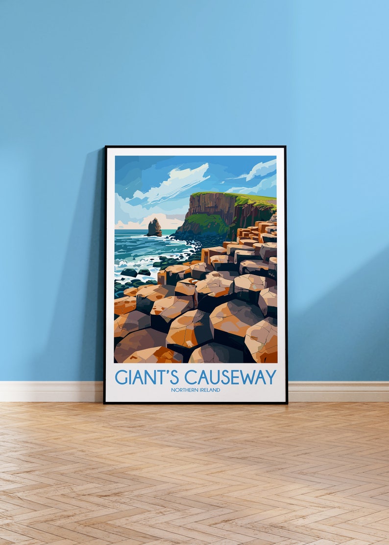 Giant's Causeway Travel Poster Giant's Causeway Travel Print Northern ...