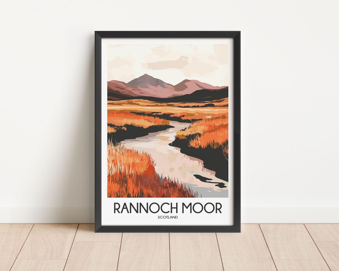 Rannoch Moor Travel Poster Rannoch Moor Travel Print Scotland Travel ...