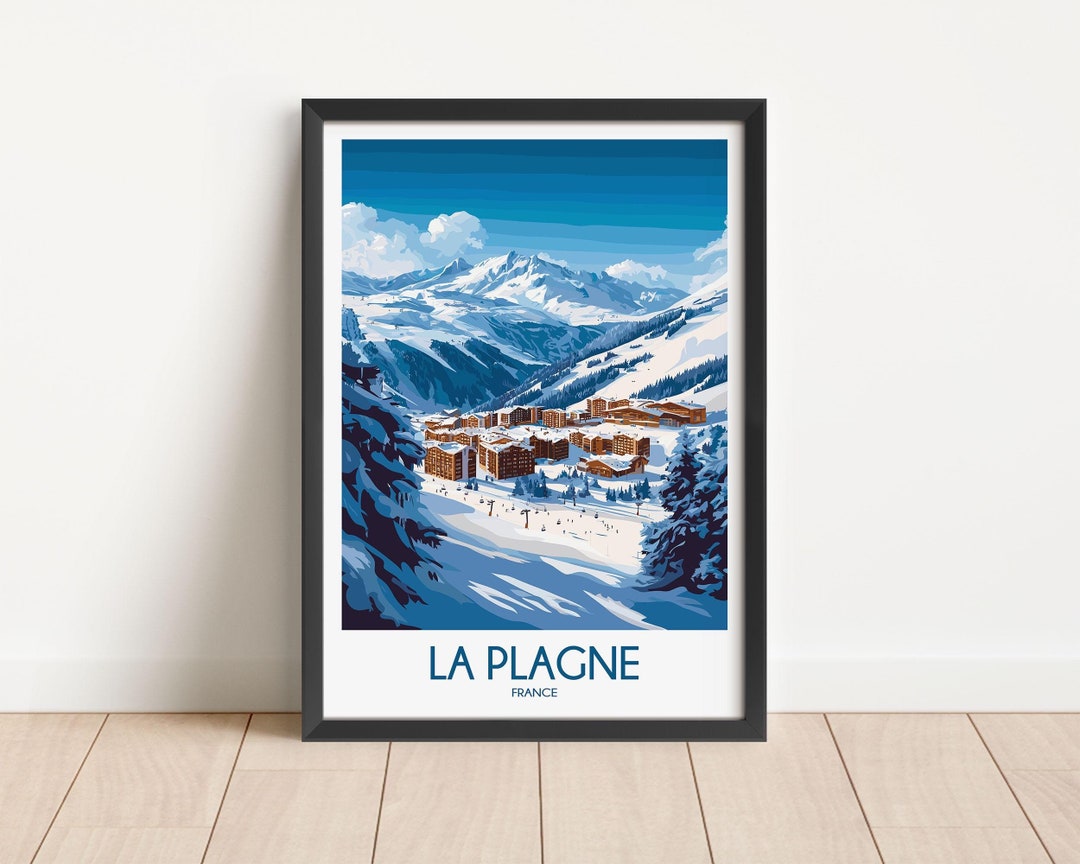La Plagne Ski Resort Poster: French Alps Travel Print - Etsy