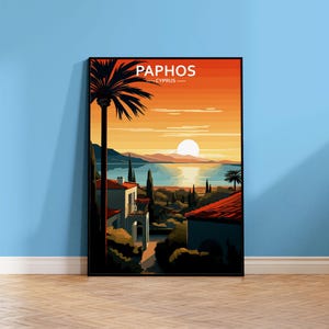 Paphos Travel Poster Paphos Travel Print Cyprus Travel Poster Cyprus ...