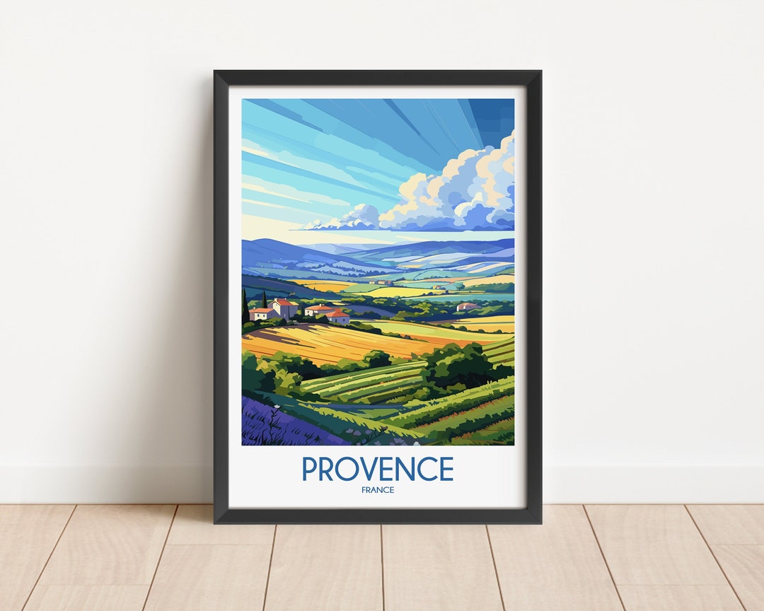 Provence Travel Poster Provence Travel Print France Travel Poster ...