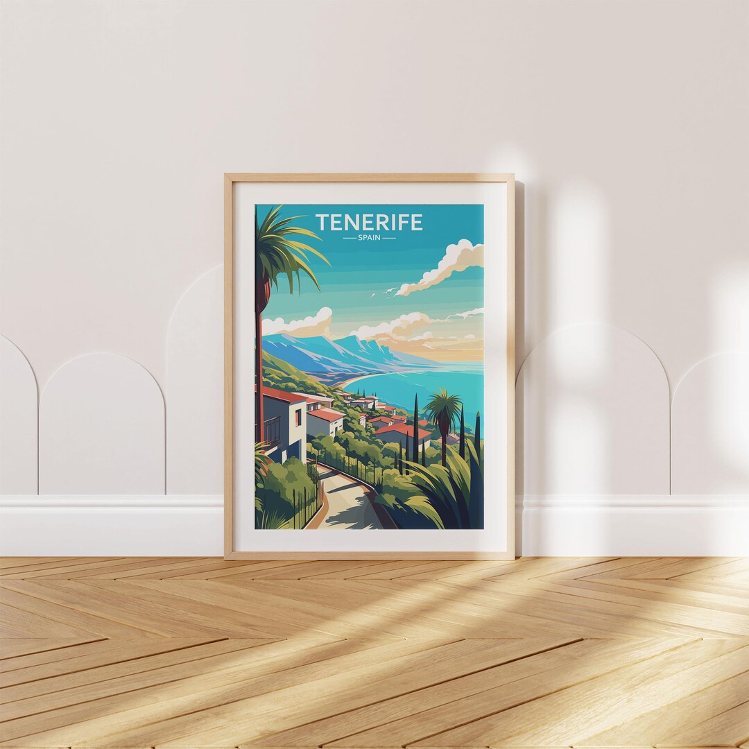 Tenerife Travel Poster Tenerife Travel Print Spain Travel Poster Spain ...