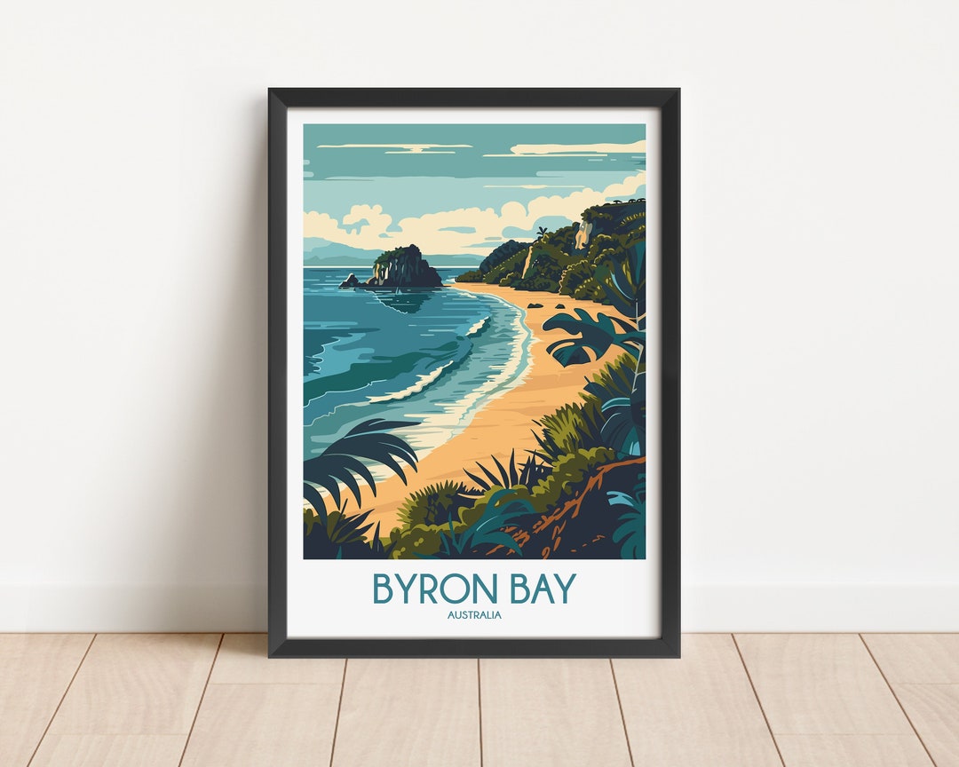 Byron Bay Travel Poster Byron Bay Travel Print Australia Travel Poster ...