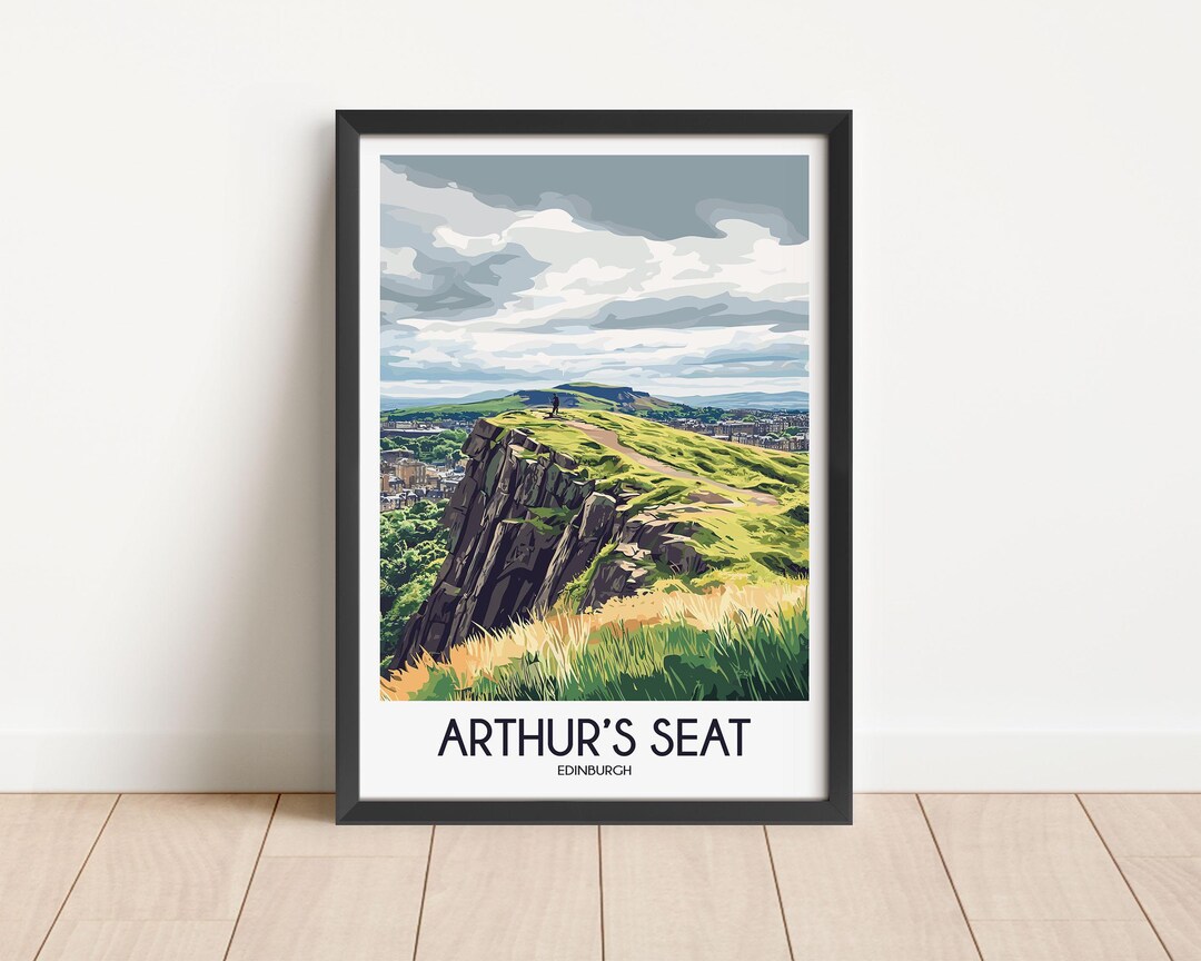 Arthur's Seat Travel Poster Arthur's Seat Travel Print Edinburgh Travel ...
