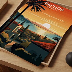 Paphos Travel Poster Paphos Travel Print Cyprus Travel Poster Cyprus ...