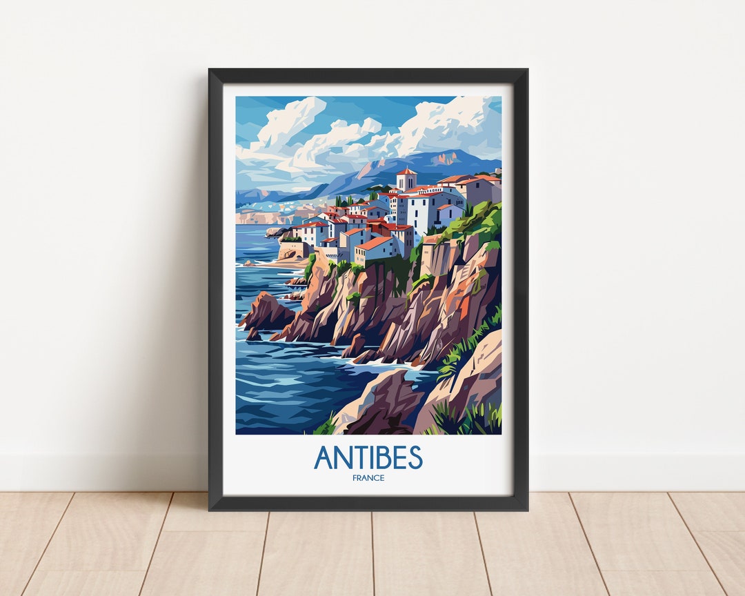 Antibes Travel Poster Antibes Travel Print France Travel Poster France Travel Print Wall Art ...