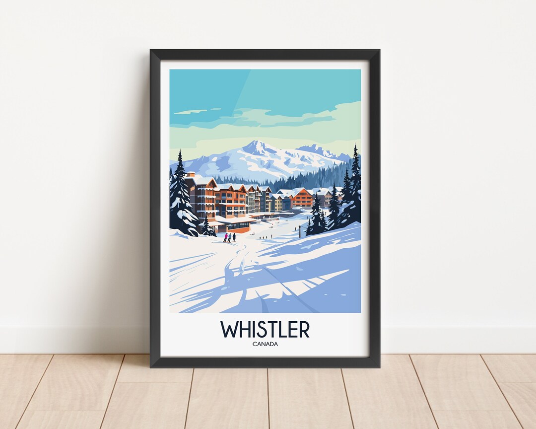 Whistler Travel Poster Whistler Travel Print Canada Travel Poster ...