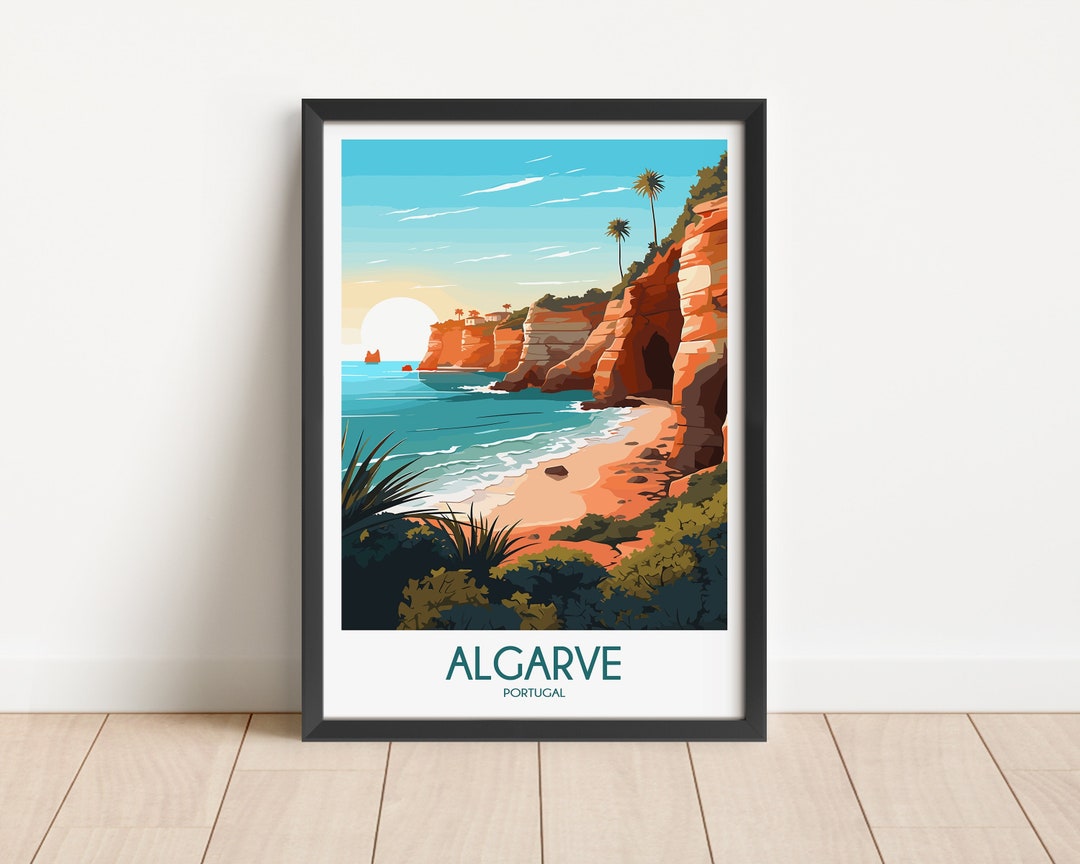 Algarve Travel Poster Algarve Travel Print Portugal Travel Poster ...