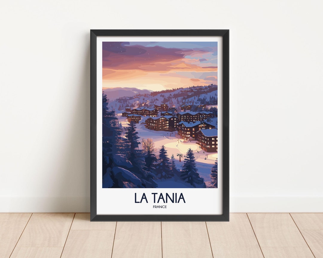 La Tania Travel Poster La Tania Travel Print France Travel Poster ...