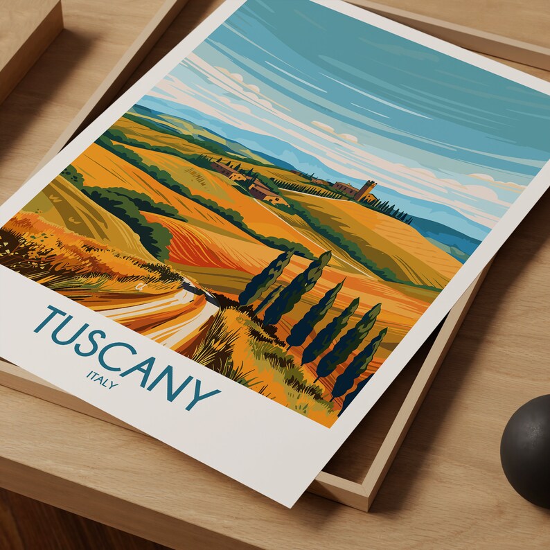 Tuscany Travel Poster Tuscany Travel Print Italy Travel Poster Italy ...