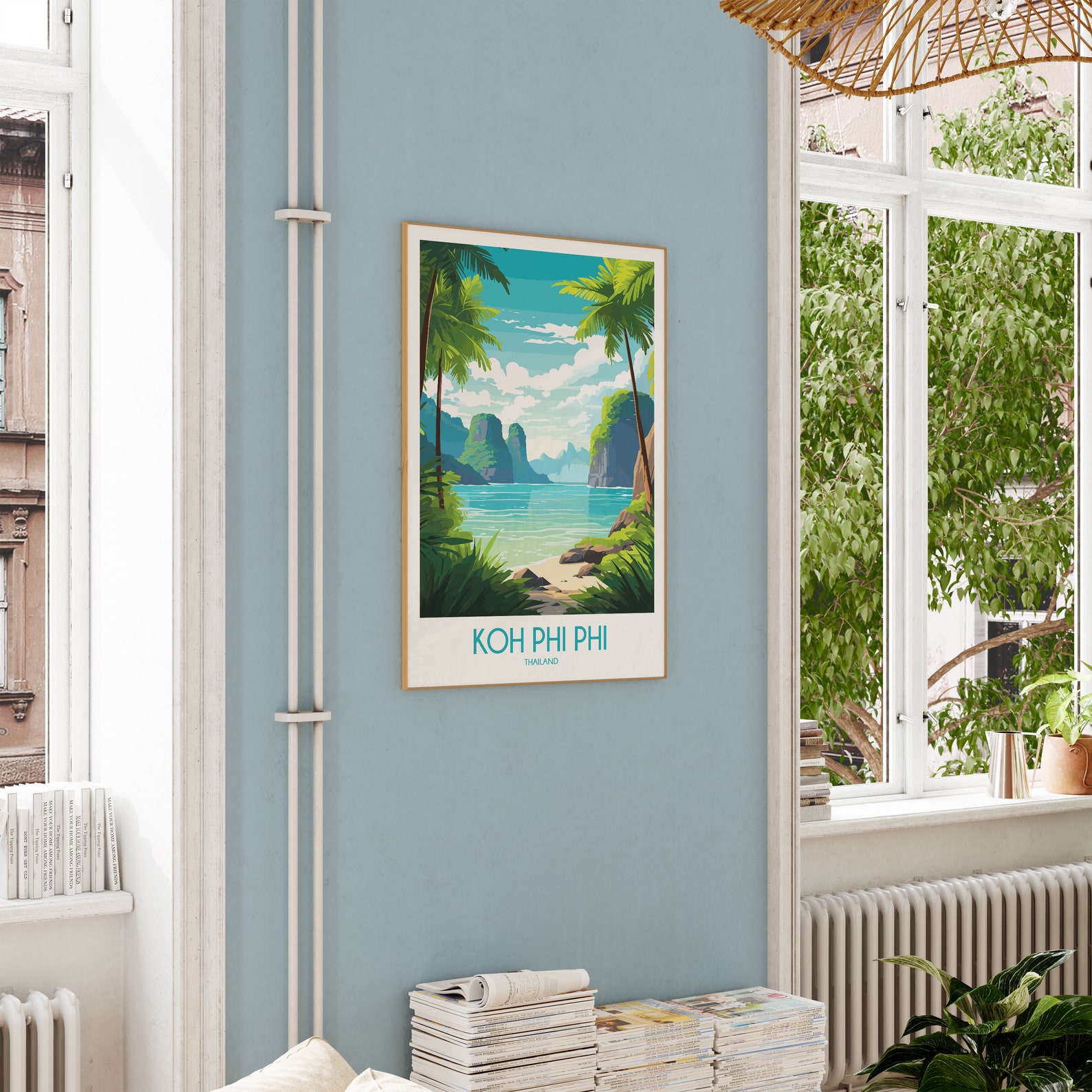 Koh Phi Phi Travel Poster Koh Phi Phi Travel Print Thailand Travel ...