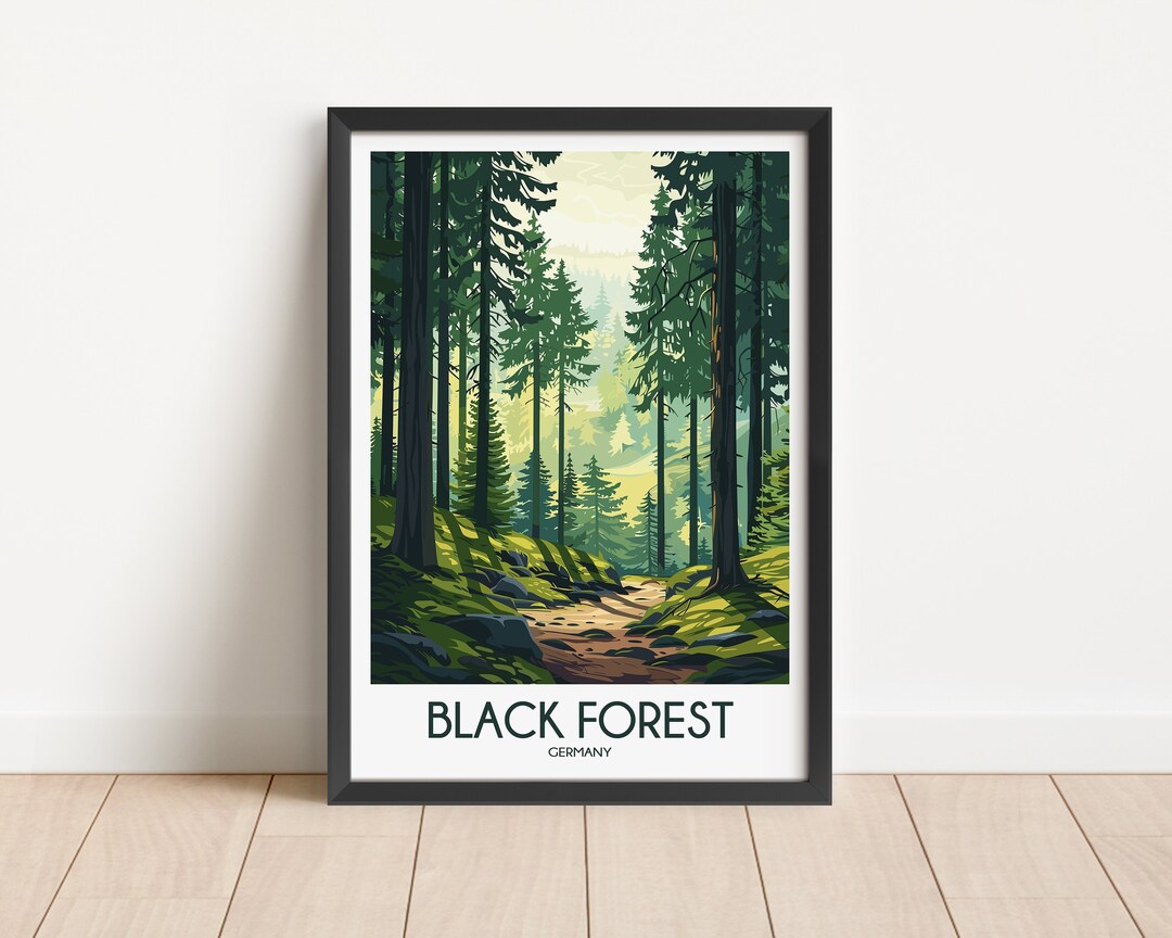 Black Forest Travel Poster Black Forest Travel Print Germany Travel ...