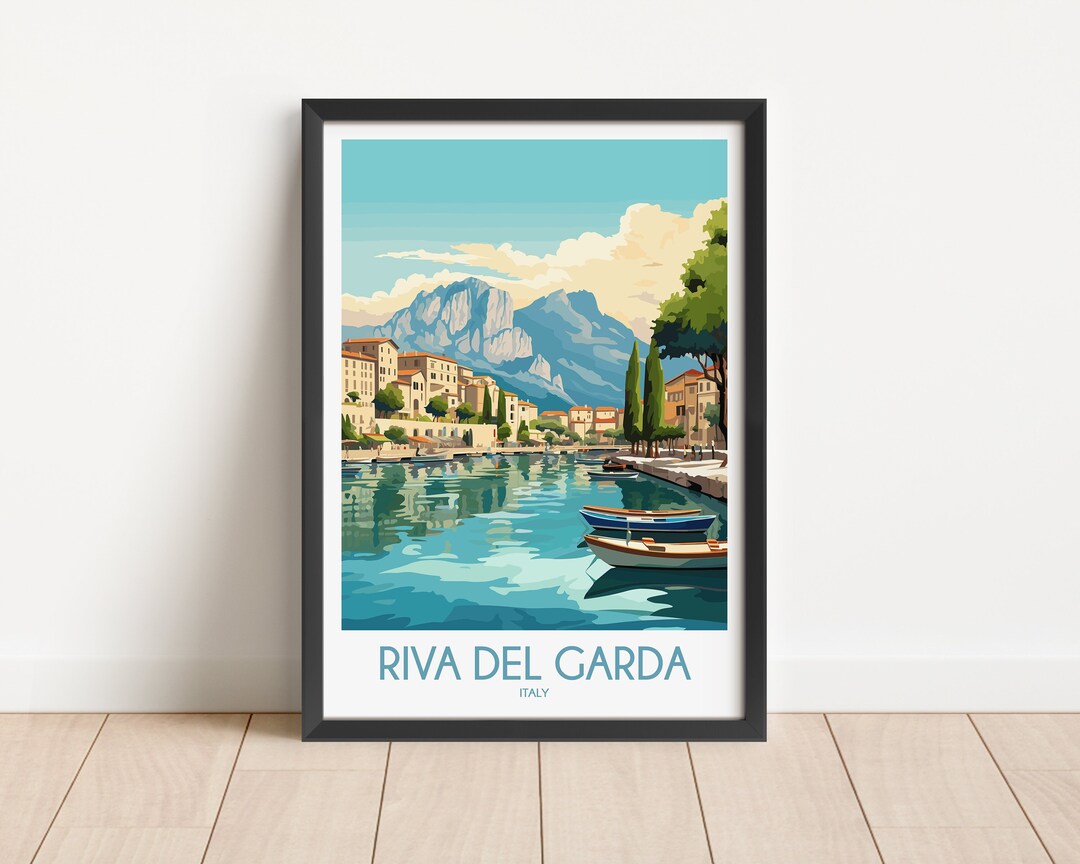 Riva Del Garda Travel Poster Riva Del Garda Travel Print Italy Travel ...