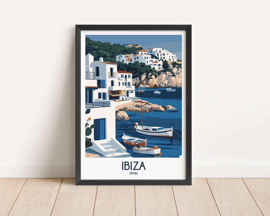 Ibiza Travel Poster Ibiza Travel Print Spain Travel Poster Spain Travel Print Wall Art Decor ...