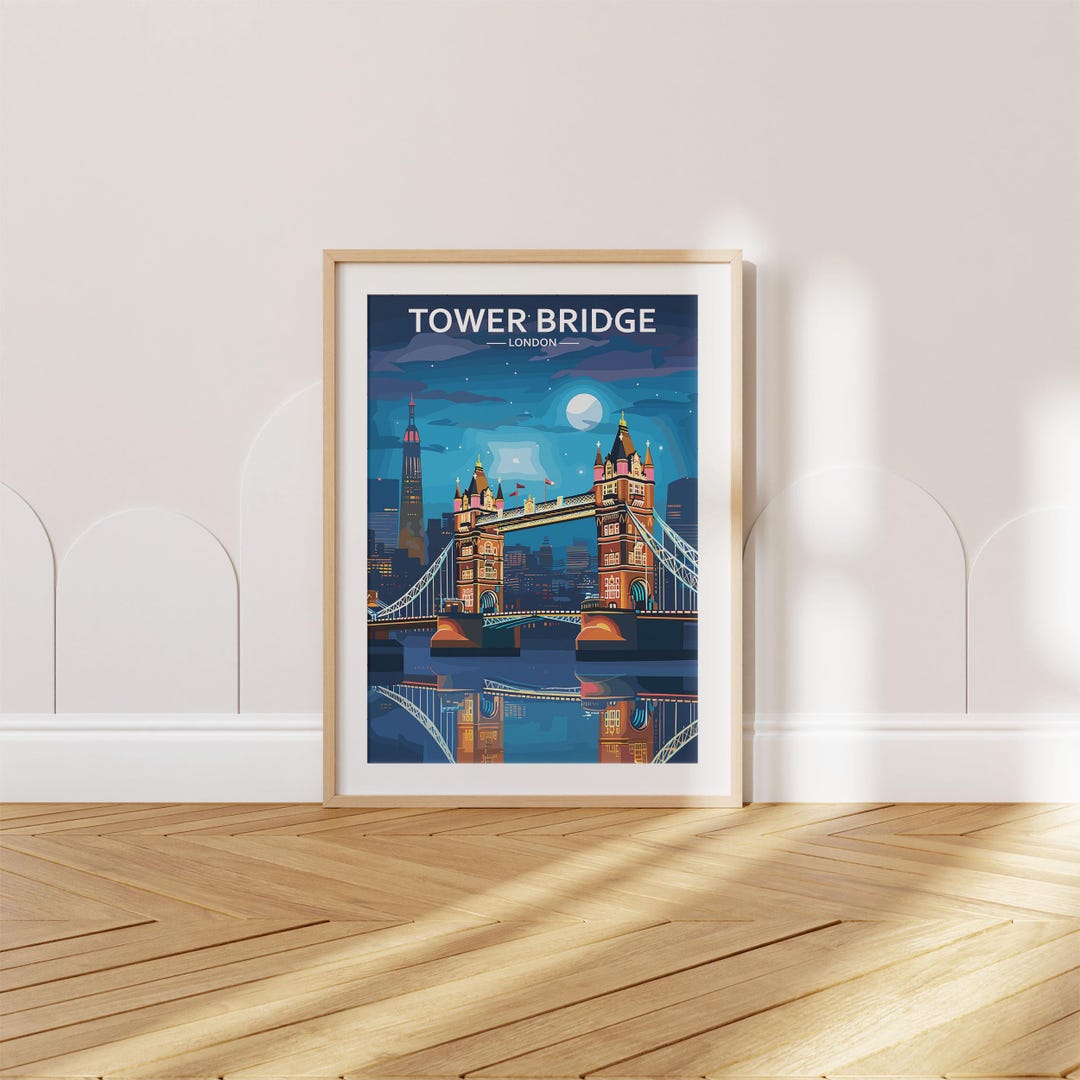 Tower Bridge Travel Poster Tower Bridge Travel Print London Travel ...