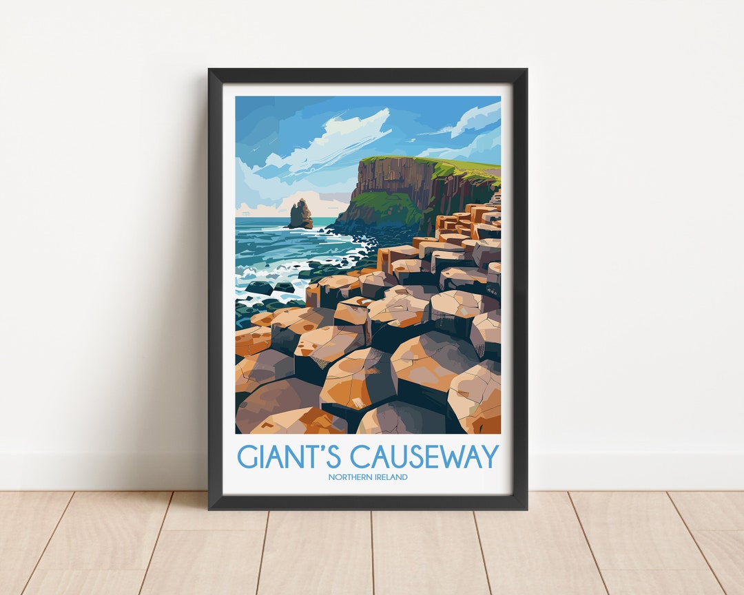 Giant's Causeway Travel Poster Giant's Causeway Travel Print Northern ...