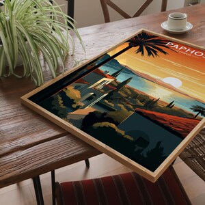 Paphos Travel Poster Paphos Travel Print Cyprus Travel Poster Cyprus ...