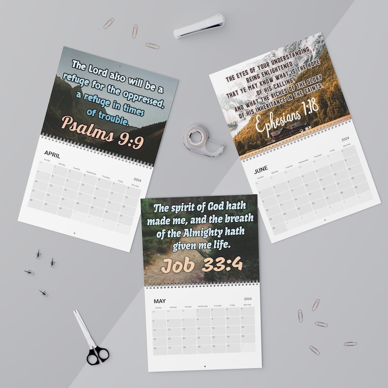 This Beautiful 2024 Calendar With Bible Scriptures Will Add an ...