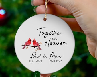 Christmas in Heaven Memorial Ornament,loss of Loved Mom Dad Remembrance ...