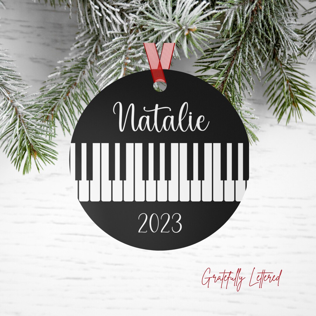 Piano Player Personalized Ornament, Music Teacher Christmas Gift ...