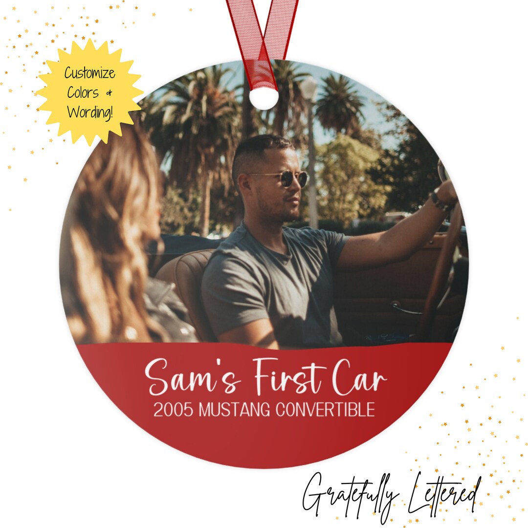 First Car Photo Ornament, Personalized Drivers License Christmas ...