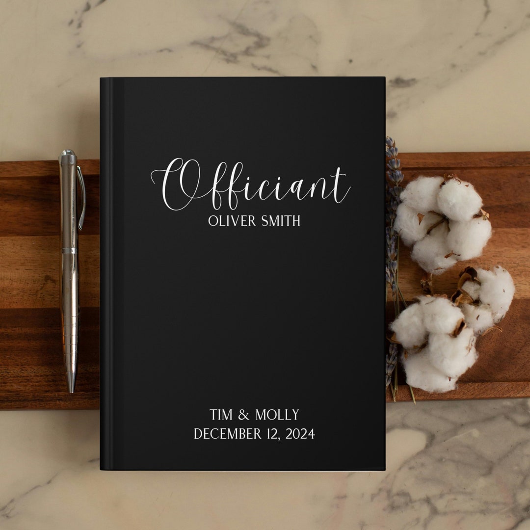 Personalized Wedding Officiant Journal, Customized Notebook With Name ...