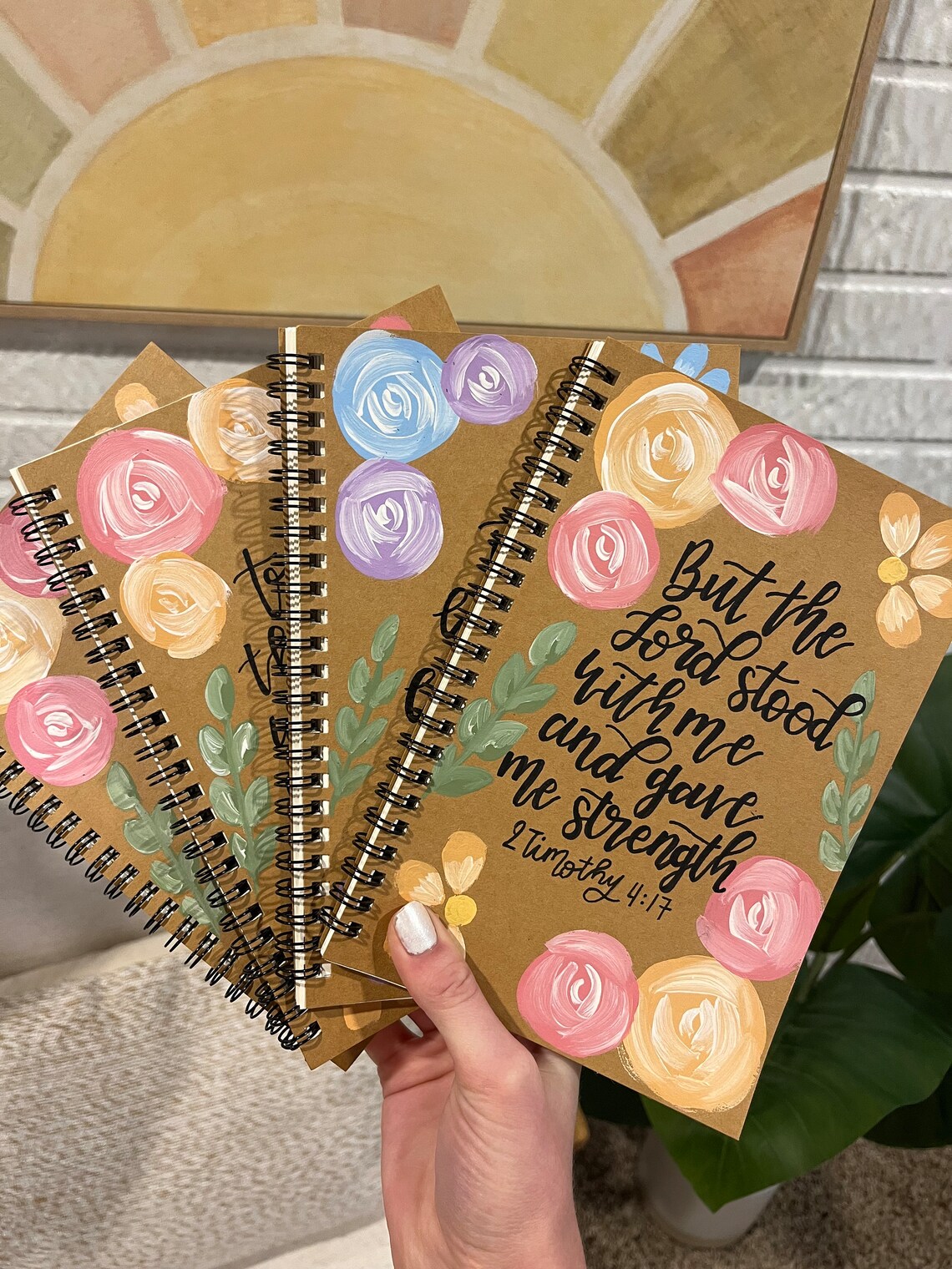 CUSTOM Christian Journal Hand Painted & Lettered Notebook Church ...