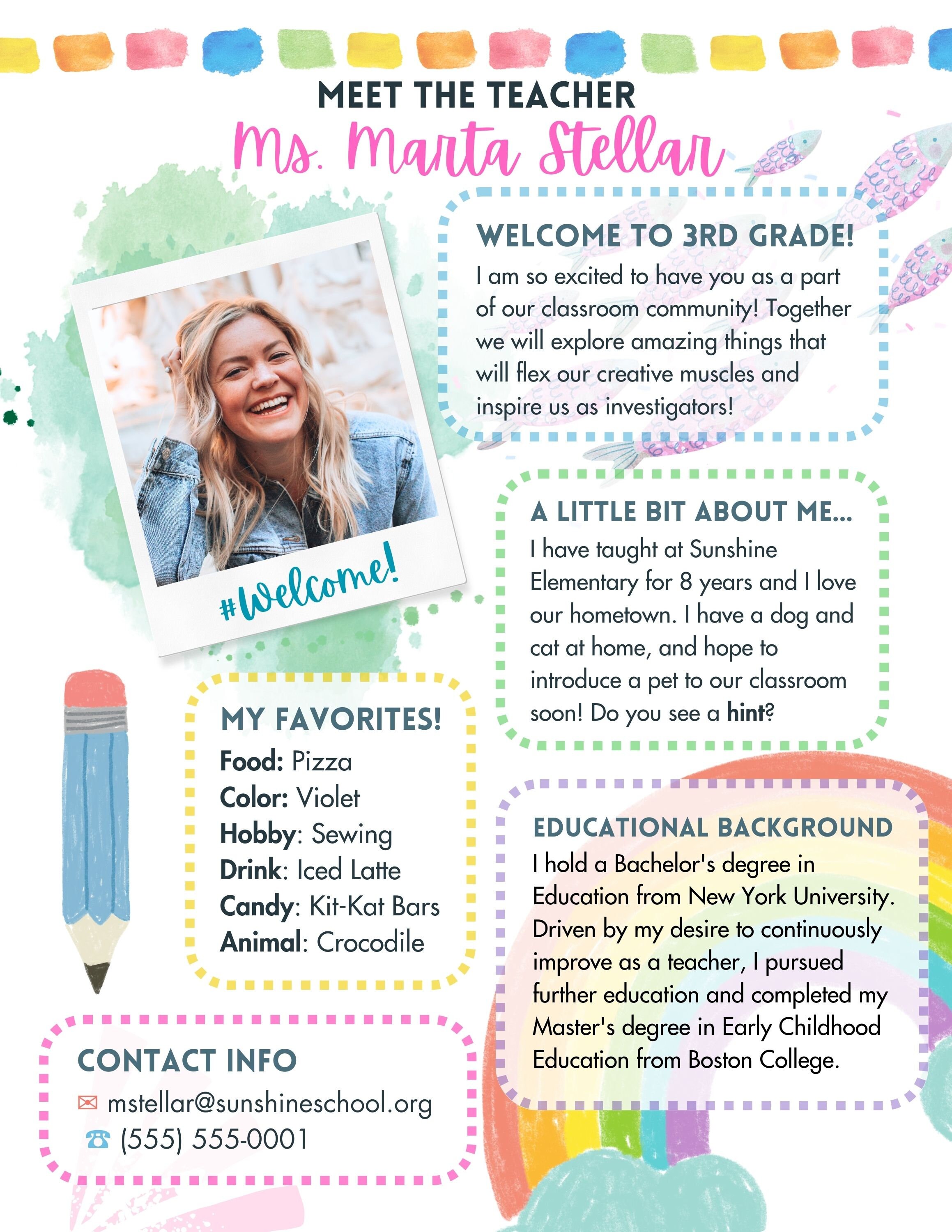 Meet the Teacher Editable Templates, INSTANT DOWNLOAD, Classroom ...