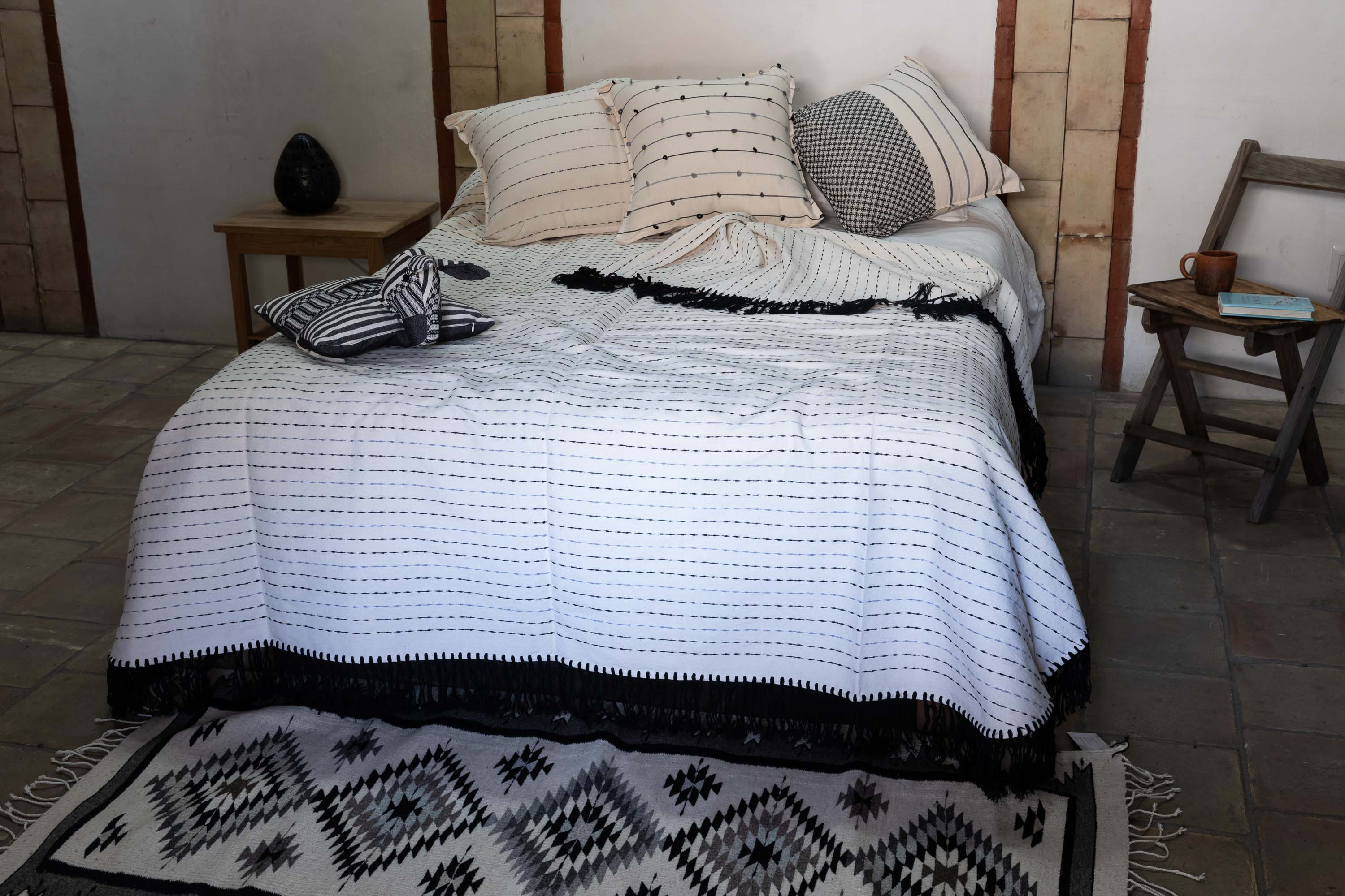 Colchas Artesanales De Telar Tejidos con Hilos de Algodón, Hechos a ...