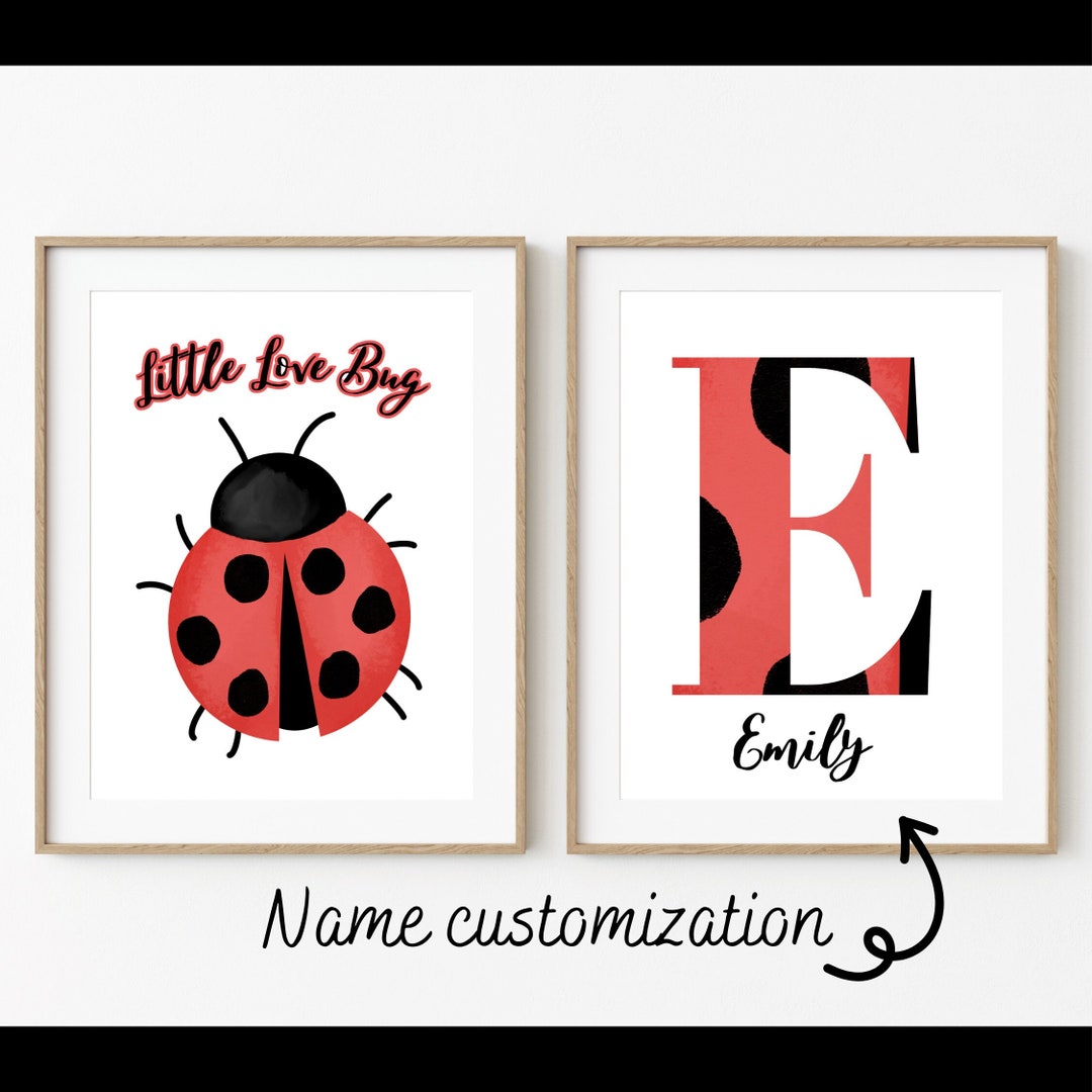 Customer Lovebug Room Decor, Ladybug Nursery Decor, Girls Room Lovebug ...
