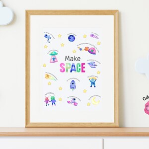 Make Space Educational Poster, Therapy Poster, Feelings Poster ...