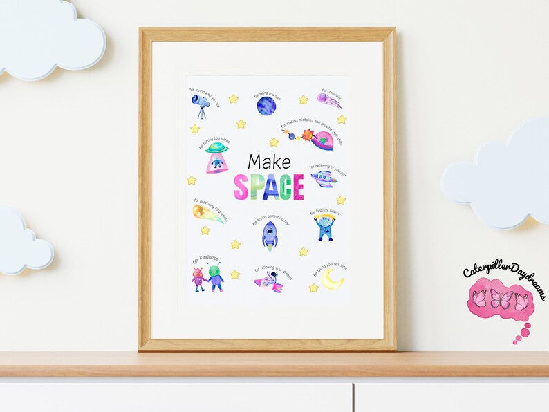 Make Space Educational Poster, Therapy Poster, Feelings Poster ...